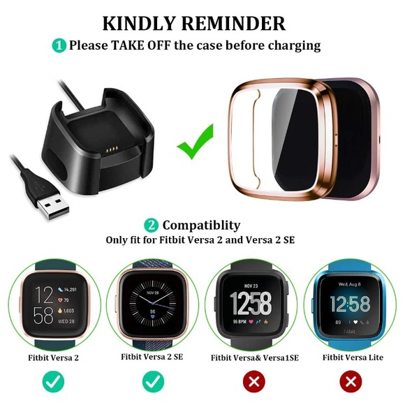 Accessories | Fitbit Versa 2 Ultra Thin Screen Protector Case | Poshmark